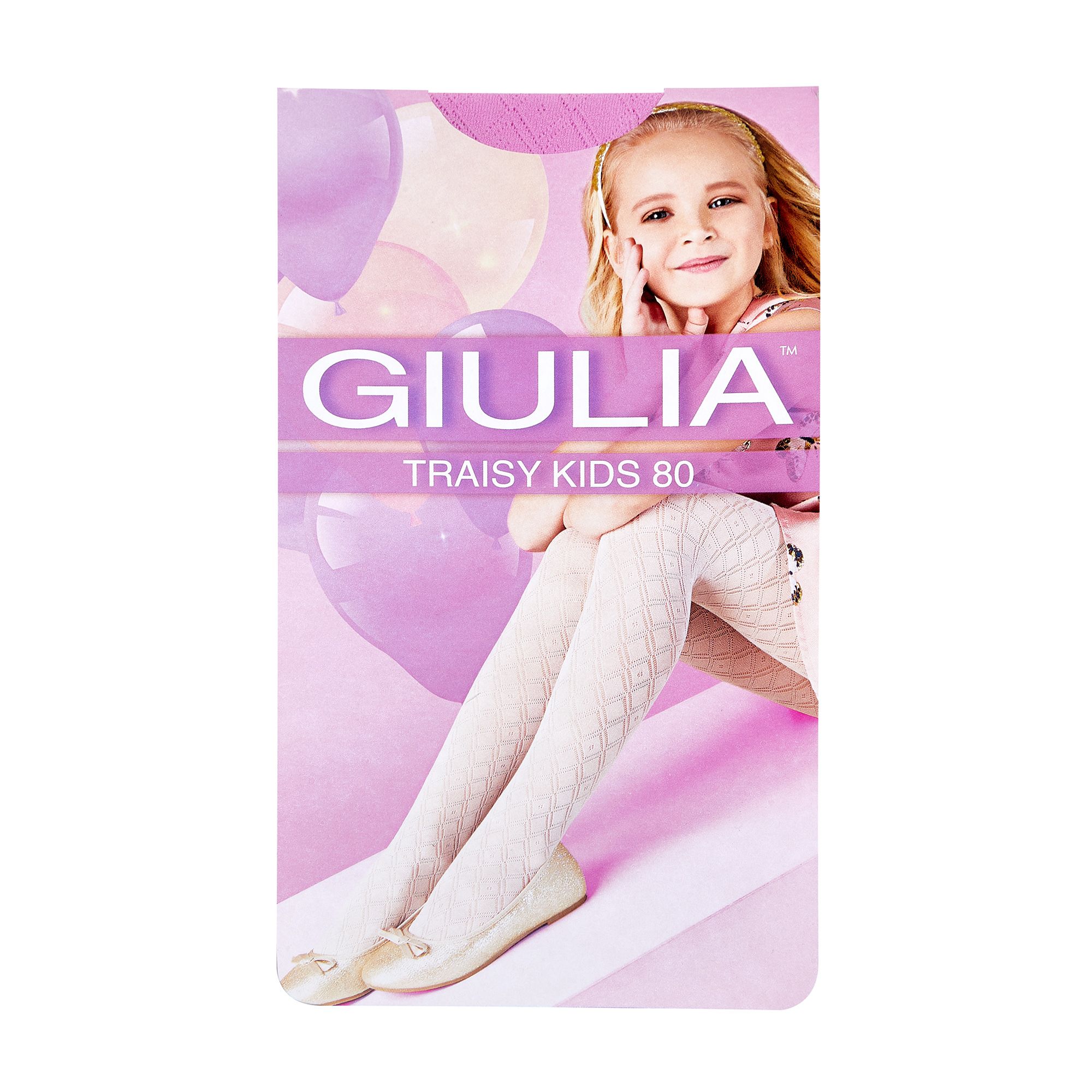 Дитячі колготки з геометричним малюнком Giulia Traisy Kids 80 DEN (1 ...