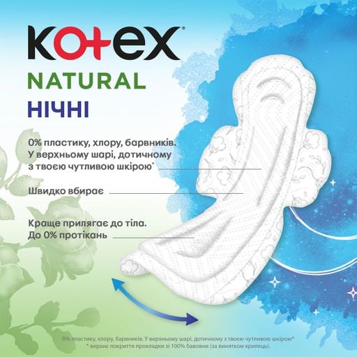 Упаковка гигиенических прокладок Kotex Natural Ночные, 12 шт * 3 шт